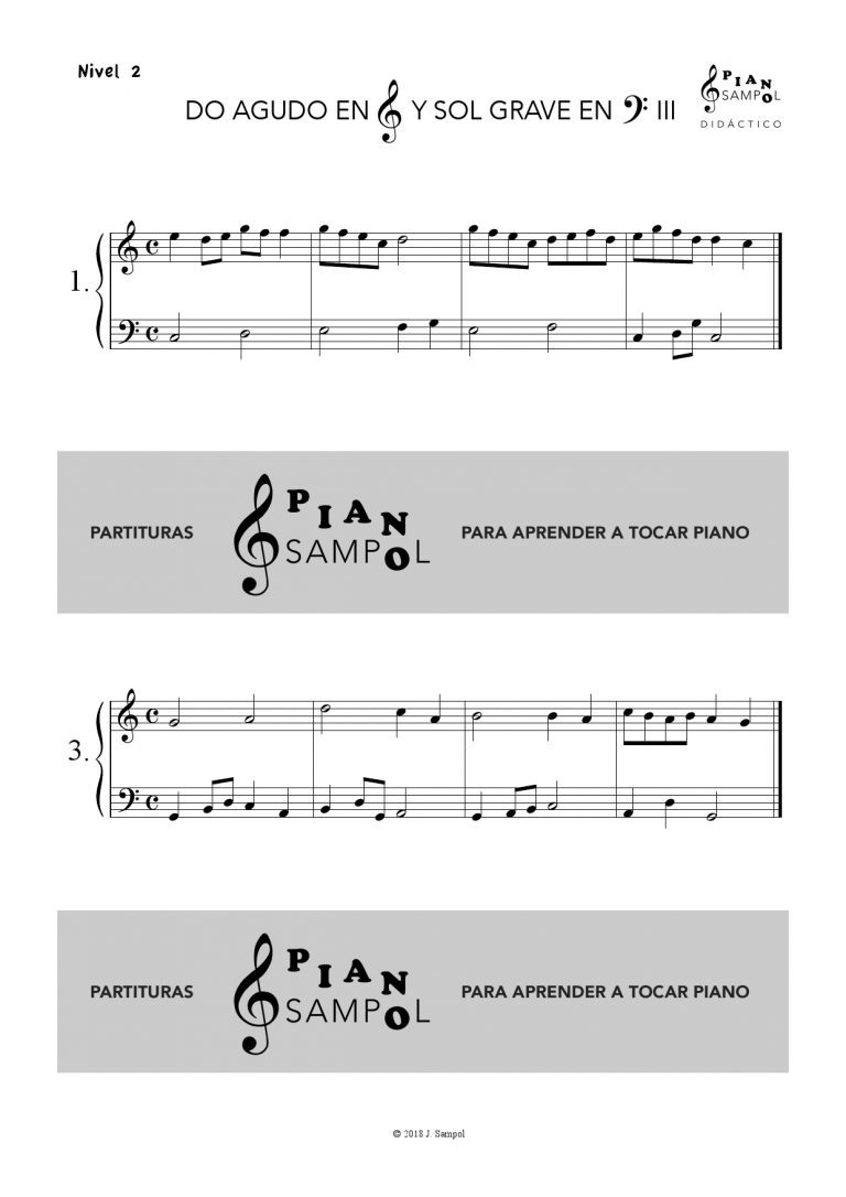 18. POSICIONES DE DO AGUDO EN CLAVE DE SOL Y SOL GRAVE EN CLAVE DE FA ...