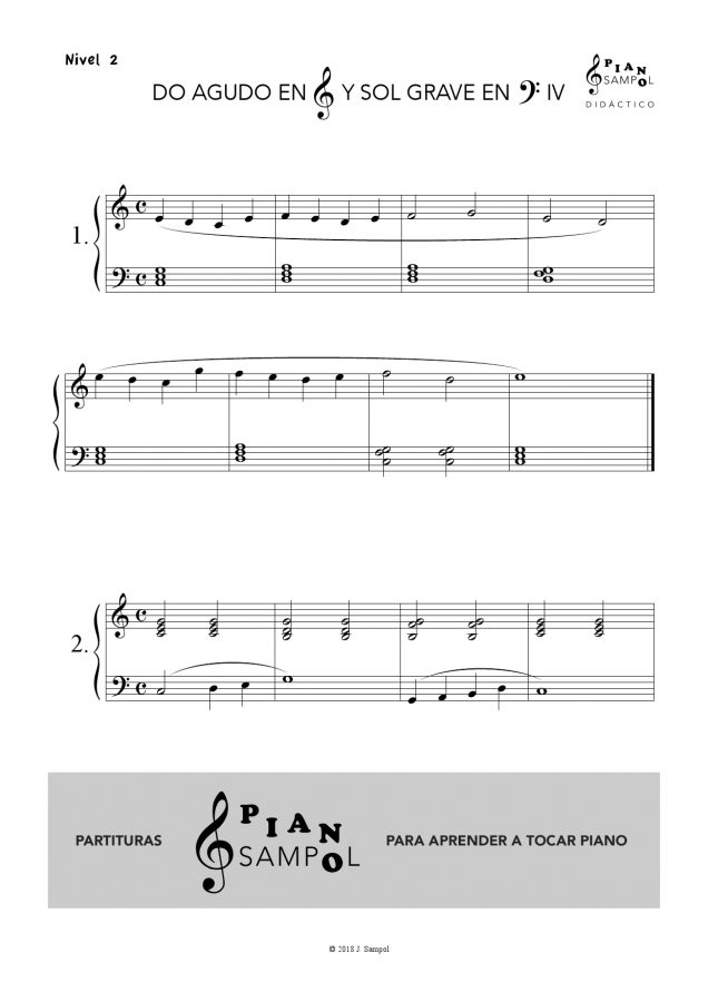 18. POSICIONES DE DO AGUDO EN CLAVE DE SOL Y SOL GRAVE EN CLAVE DE FA ...