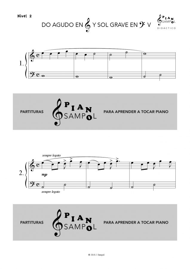 18. POSICIONES DE DO AGUDO EN CLAVE DE SOL Y SOL GRAVE EN CLAVE DE FA ...