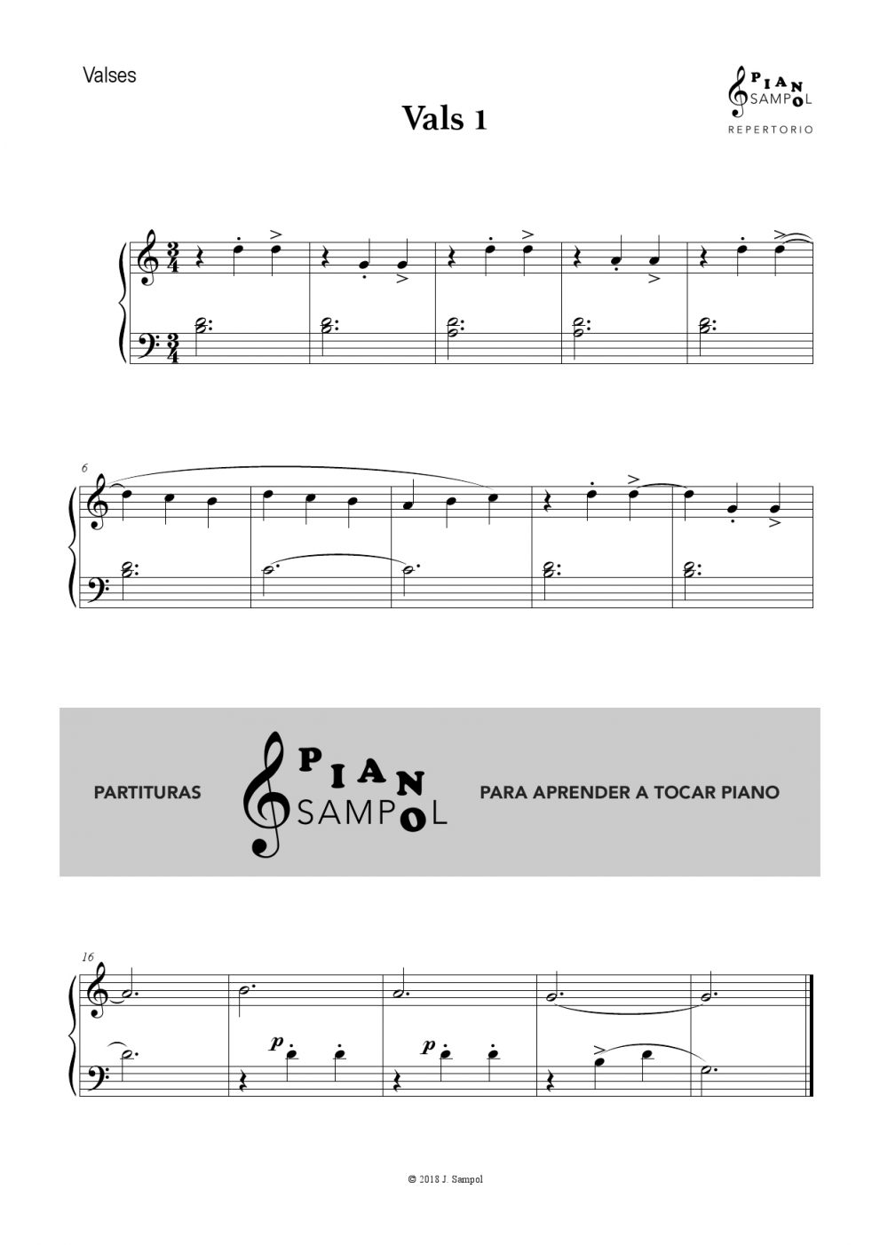 VALSES – Material de música